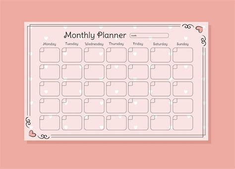 Plantillas De Planificador Mensual Imprimibles Para Personalizar