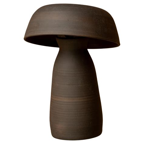 Black Raw Small Mushroom Lamp By Nick Pourfard For Sale At 1stdibs