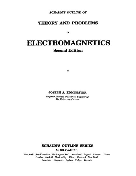 Pdf Schaums Outline Of Electromagnetics 2ed Pdf Dokumen Tips