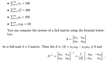 Consider The Following Data Set With N Points Chegg