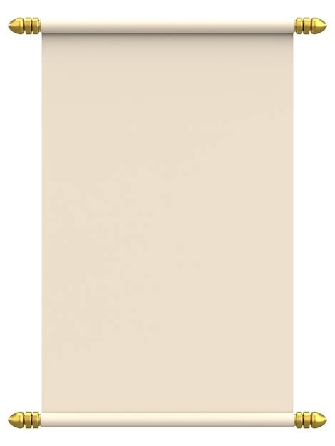 Premium Photo Scroll Paper Text Box D Illustration