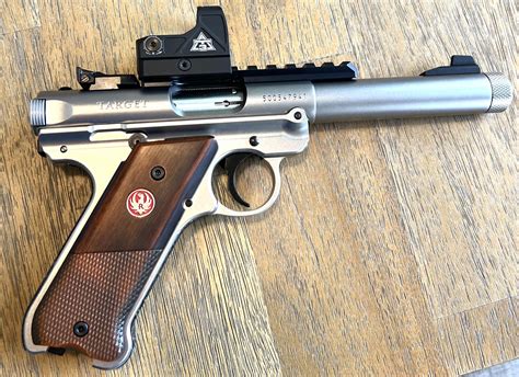 My New Mkiv Stainless Target With At3 Tactical Red Dot Cant Wait To Get Suppressor R Ruger
