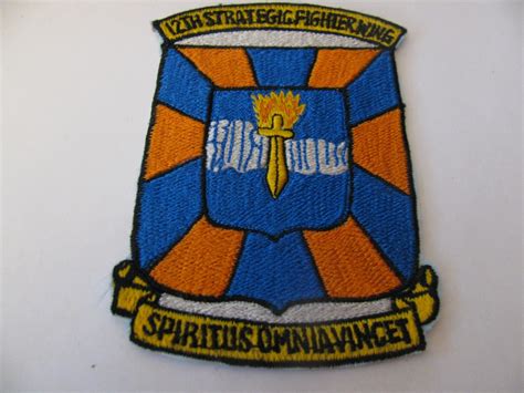 Vintage Usaf 12th Strategic Fighter Wing Military Patch Sew On 3” Rare