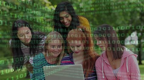 Premium Stock Video Digital Composition Of Binary Coding Data