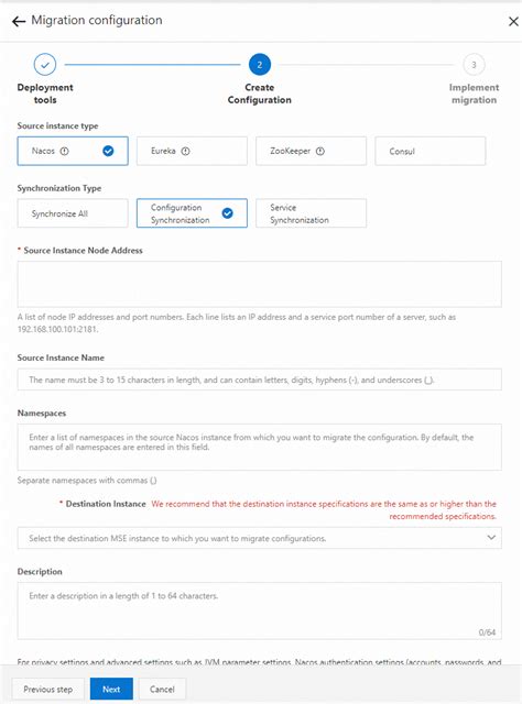 Migrate Applications From A Self Managed Nacos Configuration Center To