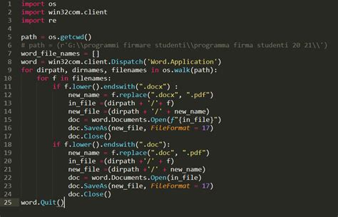 how to convert all word documents docx to pdf python programming
