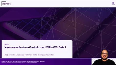 Fe2 Implementação De Um Currículo Com Html E Css Parte 2 Youtube