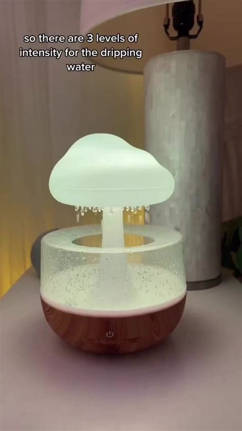 Pink Cloud Sea Raining Debulizing Diffuser 280ml Usb Portable Light Diffuser Smart Raining