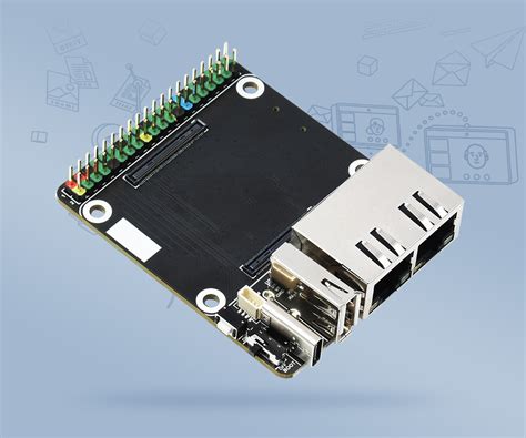 Buy Waveshare 22360 23697 23852 Mini Dual Gigabit Ethernet Base Board Designed For Raspberry