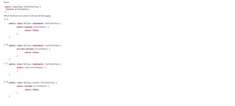 Solved Given Public Interface Test Interface Boolean