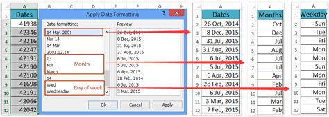 How To Format Date To Show Abbreviated Day Of Week Or Month In Excel