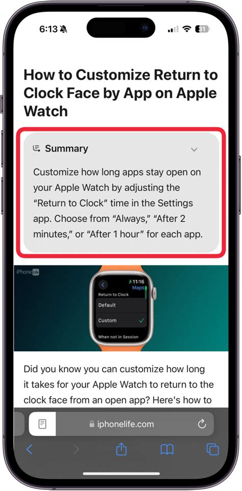 How To Summarize A Webpage In Safari Ios 18