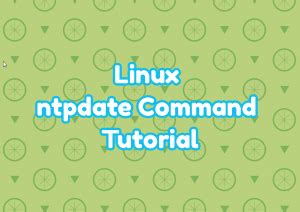 Linux Ntpdate Command Tutorial LinuxTect