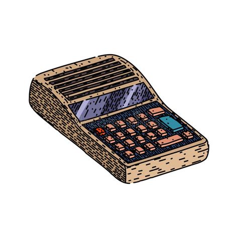 Subtraction Calculator Sketch Hand Drawn Vector Stock Vector Illustration Of Statistics