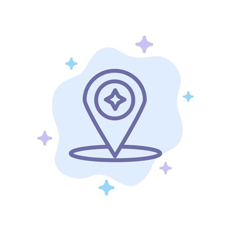 Map Compass Navigation Location Blue Icon On Abstract Cloud Background 18027083 Vector Art At