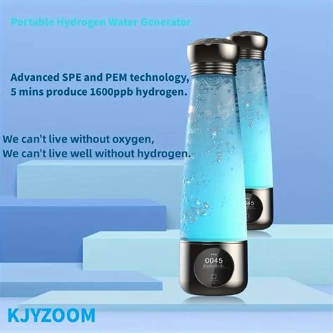 9온스 수소 풍부한 물병 발전기 usb 전원 재사용 가능한 컵 spe pem 기술로 temu republic of korea
