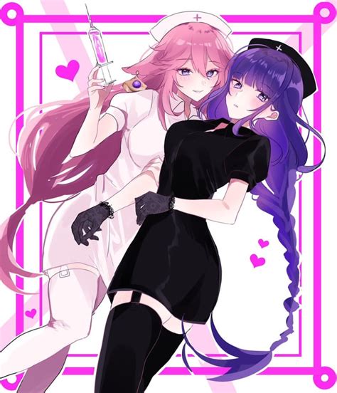 Nurses Yae X Raiden By な 多忙 Naaaa0908 Raidenmains