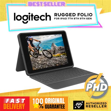 Logitech Rugged Folio Ipad 7th 8th And 9th Generation Protective Keyboard Case Smart