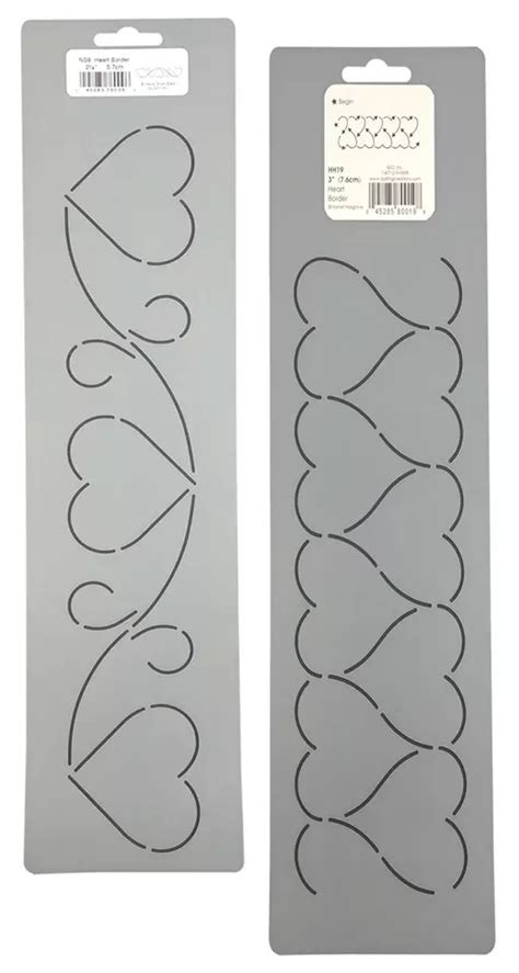 Stencil Quilting Border Stencils 2 Heart Design Quilt Borders Patterns Templates Ebay