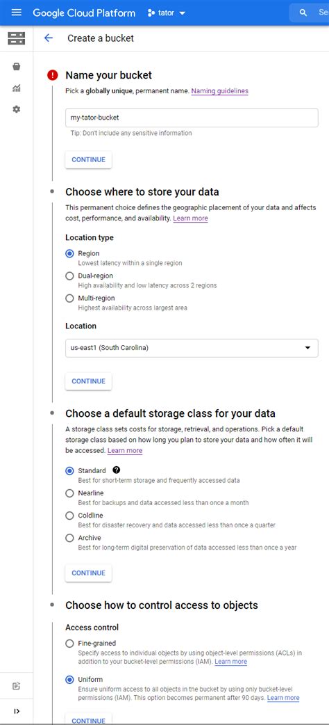 Project Specific Buckets On Gcp Tator