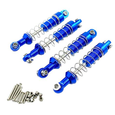 4pcs Aluminum Metal Shock Absorber Damper Replacement Parts For Mn D90 D91 99s Wpl C14 C24 1 12