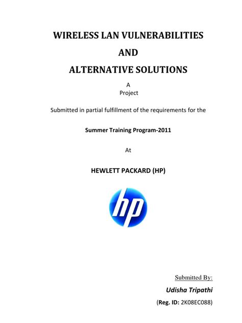 Wireless Lan Vulnerabilities And Alternative Solutions Download Free Pdf Wireless Lan