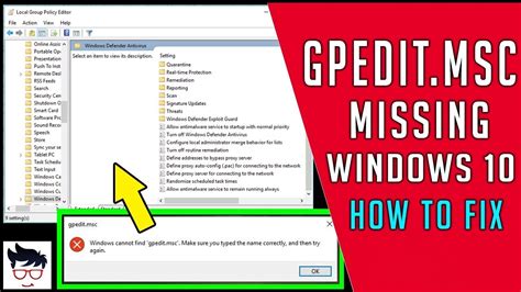 Gpedit Msc Windows Cannot Find Gpedit Msc Enable Group Policy Editor In Windows 10 Youtube