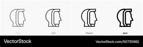 Autorefractor Icon Thin Light Regular And Bold Vector Image