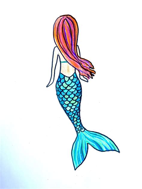 How To Draw A Mermaid Step By Step 2024