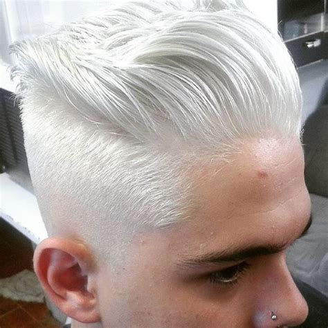 8 White Hair Men Ideas White Hair Men Mens Hairstyles Men Hair Color