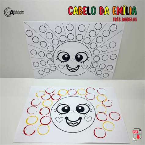 Cabelo Da Emília 3 Modelos De Atividades Criatividade Pedagógica