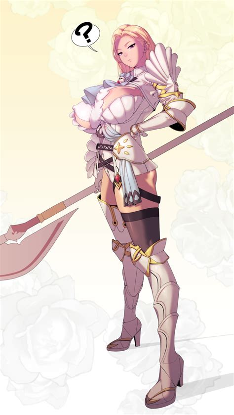 Rule 34 1futa Areolae Armor Armored Female Axe Big Breasts Blonde Female Blonde Hair Blonde