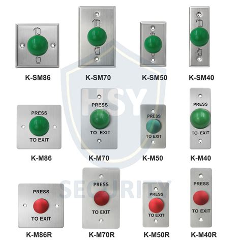 the door release exit push button with 0 9mm thick 304 stainless steel panel optional surface