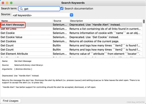 Robotframework导入selenium2library库后缺少一些关键字，例如：open Browser、get Alert