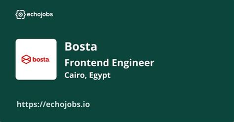 Bosta Is Hiring Frontend Engineer Cairo Egypt Remote Hybrid Html