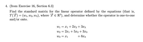 Solved From Exercise 16 ﻿section 63find The Standard