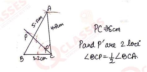 Q Without Using Set Squares Or Protractor Construct I Triangle ABC In Which AB Cm