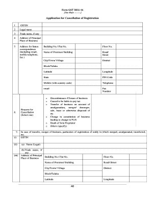 Fillable Online Form GST REG 16 Fax Email Print PdfFiller