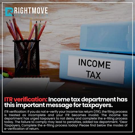 Itr Verification Important Message For Taxpayers