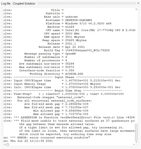 Simlab Error Error Occurred Executing Acusolve How To Fix It
