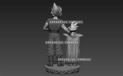 Dragon Ball Goku And Gohan Fan Art Statue 3d Printable 3d Model 3d