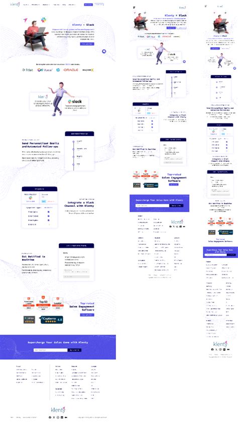Klenty Slack Integration Landing Page Assignment Figma