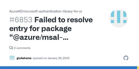 Failed To Resolve Entry For Package Azuremsal Browser The Package May Have Incorrect Main