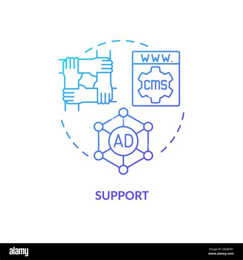 Support Blue Gradient Concept Icon Stock Vector Image And Art Alamy