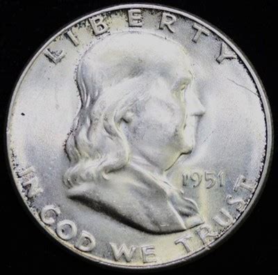 1951 S Franklin Silver Half Dollar Gem Bu Unc Ebay