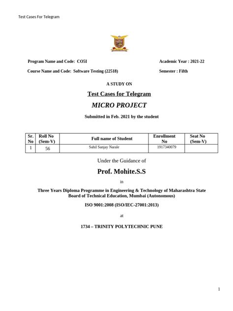Ste Microproject Sahil Narale 1 Pdf Software Testing Software