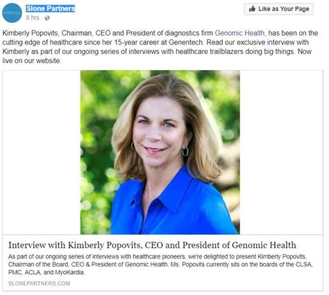 Genomic Health On Linkedin “our Goal Was To End The ‘one Size Fits All Treatment Of Cancer” Kim…