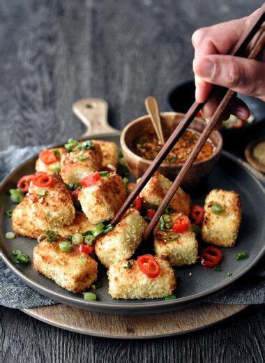 Crispy Breaded Air Fryer Tofu With Panko Recette Recettes De