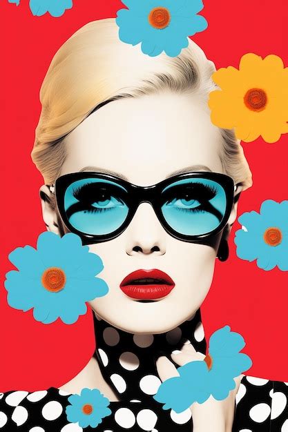 Pop Art Girl With Glasses Vector Illustration In Retro Comic Style Pop