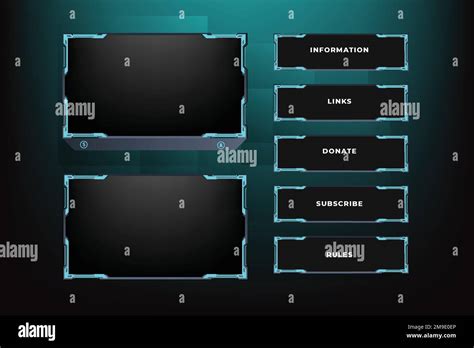 Online Broadcasting Screen Panel Decoration With Shiny Blue Color Live